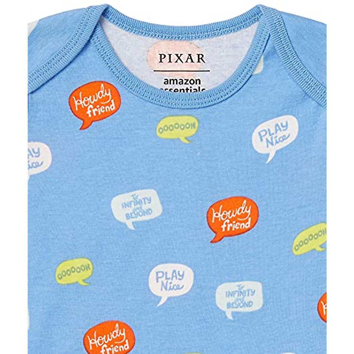 Amazon Essentials Disney | Marvel | Star Wars Baby Boys' Short-Sleeve Bodysuits, Pack of 6, Toy Story Play Nice, 12 Months