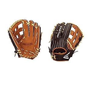 Easton Professional Collection Baseball Glove, Left Hand Throw, 12.75", Brown/Black, H Web