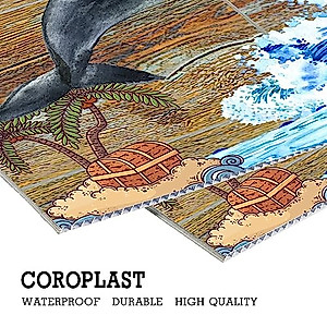 Ocean Beach Nautical Theme Underwater Whale Shark Lawn Signs with Stakes Party Decorations Props for Businesses 12x18 Customized Yard Sign Coral And Sea Fish And Turtles Lawn Sign for House Rent