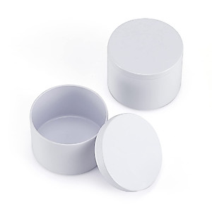 8oz Candle tins with lids,24 Pieces White Candle Jars,Bulk Candle tins for Making Candles,Candle Making Jars