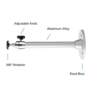 LANTWOO 8.3inch Length Mini Projector Wall Ceiling Mount Hanger, Aluminum Alloy LCD/DLP Video Projection Mount Bracket, 1/4inch Thread & 6.6 lbs Safe Load