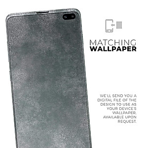 DesignSkinz Distressed Silver Texture v12 Protective Vinyl Decal Wrap Skin Cover Compatible with The Samsung Galaxy S20 (Screen Trim & Back Glass Skin)