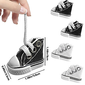 YUJUN 2 Pairs Mini Finger Shoes Fingerboard Skateboard Shoes Doll Mini Shoes Keychains Sneakers for Finger Breakdance Birds (2 Colors)