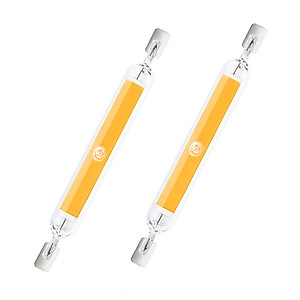 Lustaled 118MM R7S COB LED Bulbs, 9W J Type 118MM Double Ended LED Lights 120V T3 R7S Base 100W Halogen Floodlight Replacement for Garage Speciality Lighting Floor Lamps (Daylight 6000K, 2-Pack)