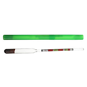 CRAFTHROU 1pc Sugar Meter Mead Hydrometer Sugar Scale Hydrometer Home Brew Hydrometer Maple Syrup Hydrometer Kit Hydrometer for Wine Hydrometer for Mead Beer Hydrometer Borosilicate Glass