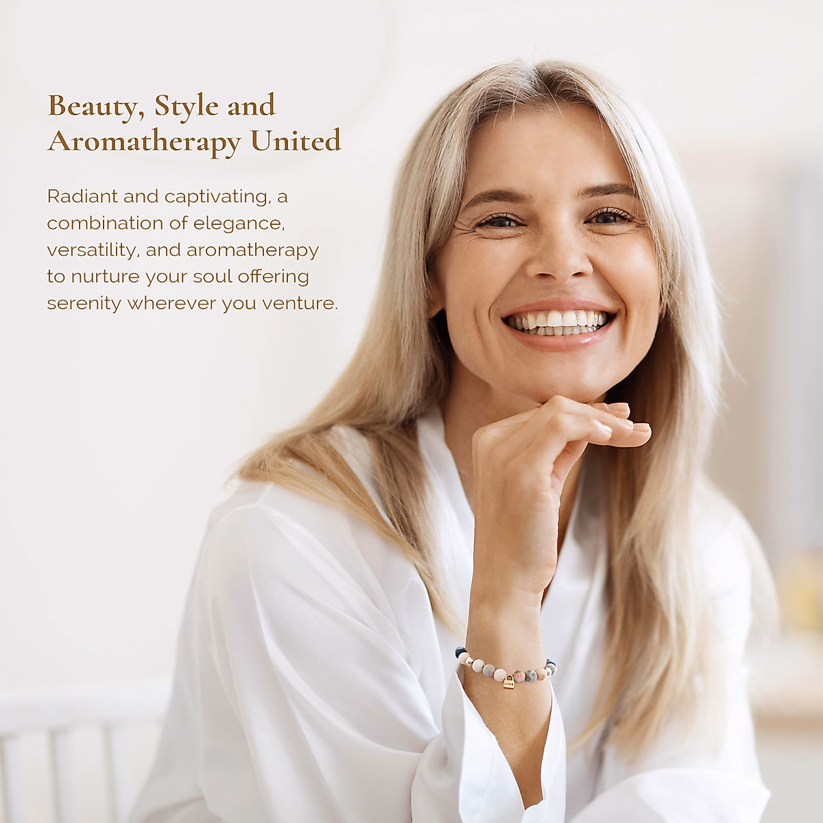 Aromatherapy Bracelet and Lavender Essential Oil Gift Set, Chakra Crystal Beaded Bracelets for Women, Pink Zebra Jasper Love Lock and Lava Diffuser, Self Care Mindfulness Birthday Gifts