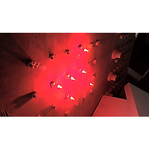 10W Halogen Bulbs G4 10W 12V Halogen Light Lamps G4 Base Halogen 10W 12 Volt T3 JC Lamp Halogen Bulbs Infrared Lights for Massage Chair Hair Dryer,G4 Bi-Pin Base,Low Voltage 12V, Red,10 Pack