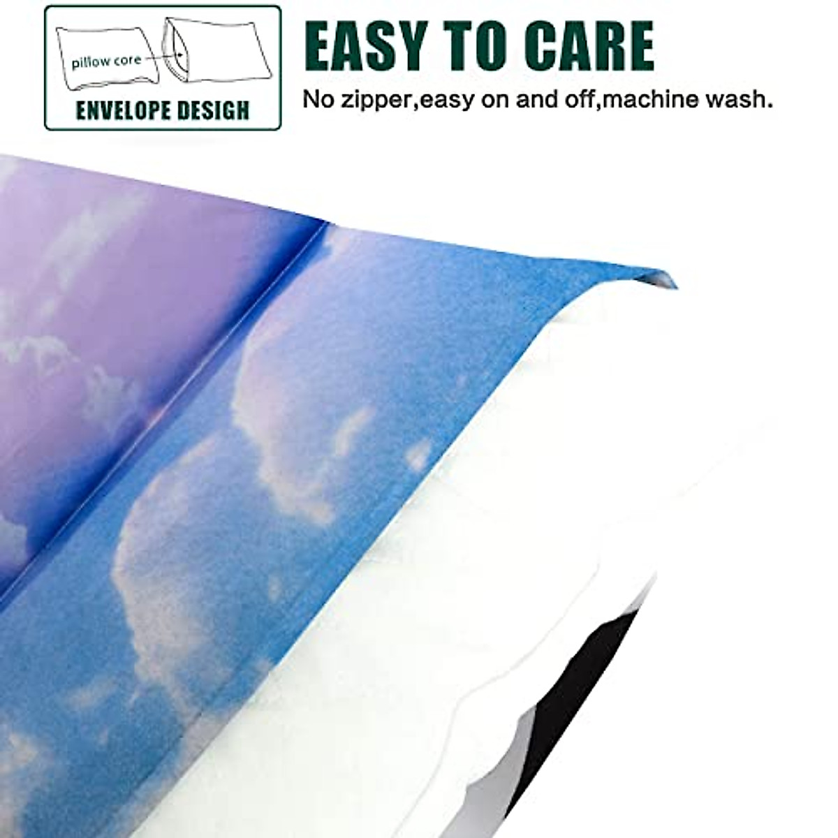 Mengersi Pillow Bed Floor Lounger Cover for Kids, Floor Pillow Case Bed Cover, Rainbow Kids Cot for Nap, TV Time, Reading,Requires 5 Pillows (Pillows Not Included),Queen, Pink and SkyBlue