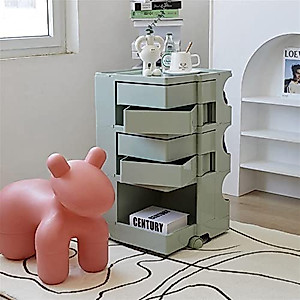 HIGOH Bedside Table Bed Table Small Apartment Movable Lockers Sofa Side Wardrobe Bedside Cabinet (Color : 1)