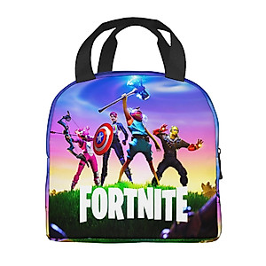 Xmednwp Cartoon Lunch Box Anime Lunch Bag Reusable Insulated Large Capacity Lunch Bag for Boys Girls School Gift