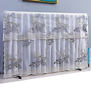 YIJIAFEIFEI Indoor LCD TV Dust Cover Decorative Lace Cover Type TV Screen Protector for Curved Table Hanging LED Indoor Bedroom Living Room TV Cover(Size:40 inch)