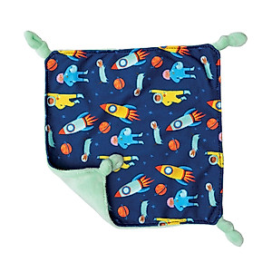 Manhattan Toy Space Themed Baby Gift Set with Silicone Teething Mitt, Soothing Baby Lovie & Clip-On Teether & Rattle