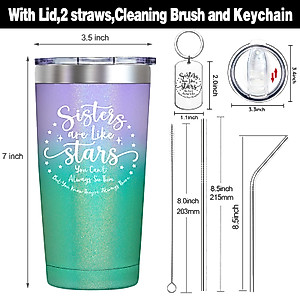 SpenMeta Sisters Gifts from Sister - Unique Gifts for Sister, Funny Sister Birthday Gifts from Sister, Little Sister, Big Sister Present Ideas Christmas Graduation Gift - Cup Tumbler