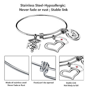 Nurse Gifts for Women - RN Nurse Bracelet, Nursing Graduation Gifts, Nurse Practitioner Gifts, Christmas Gifts for Nurse