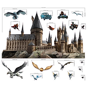 Conquest Journals Harry Potter Hogwarts Castle Window Cling Set, Official Imagery from The Wizarding World, Reusable, No Residue