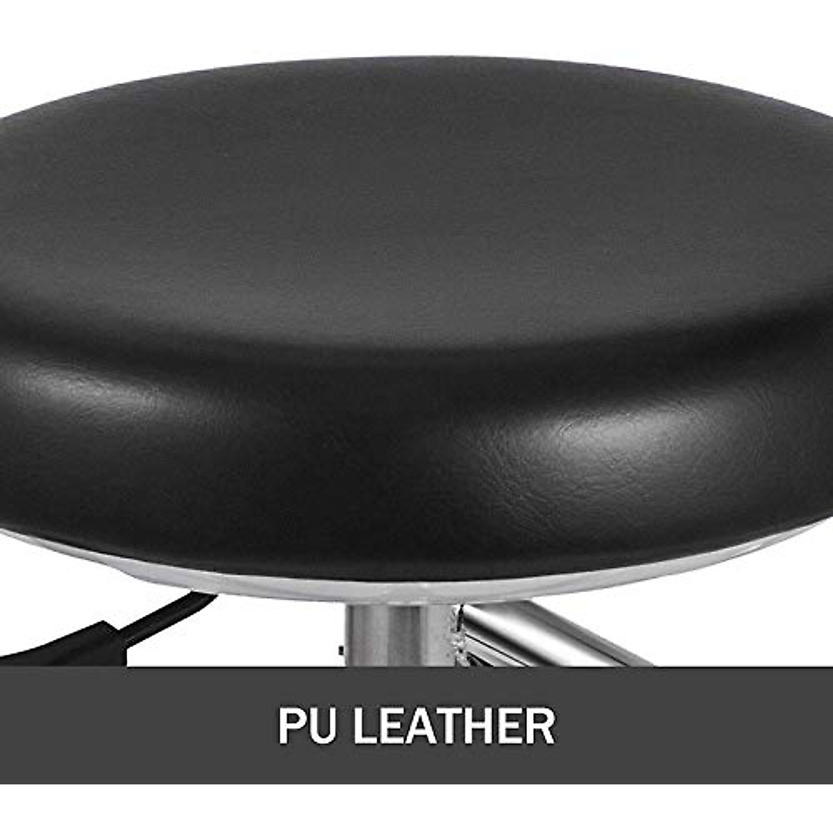 OUBO Brand Black Assistant Stool 360° Rotation Armrest Dental PU Leather Backrest Medical Office Use
