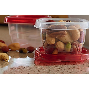 Rubbermaid TakeAlongs Food Storage Containers, 20 Count, Tint Chili,