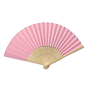 PHONME Multipurpose 2 pcs Chinese Style Fan Pattern Folding Dance Wedding Party Lace Silk Folding Hand Held Flower Fan Girl Women Photo Prop Tool Art for Decoration Vintage style (Color : Red)