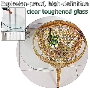 SNWGPLY Round Glass Table Top for Round Wood Table Top, Round Dining Table, Round Marble Table Top for Dining Table, Coffee Table, Restaurant Table Superb Load-Bearing Capacity