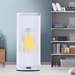 330L/87Gal Clothes Dryer, Folding Portable Clothes Dryer Household Mini Quick Drying Dryer 154.4℉ Electric Small Wardrobe Dryer w/ 1 Shelf and Timing for Apartment, RV, 110V 850W