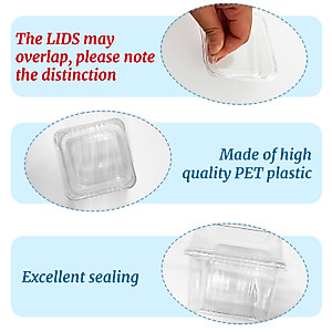 Qyyiguf 50 Pcs 8OZ Plastic Dessert Cups with Lids and Spoons,Square Parfait Cups,Disposable Ice Cream Containers for Cupcake,Pudding,Snacks,Yogurt,ParfaitFruits,Mousse