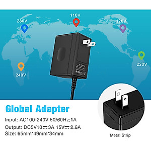 Switch Charger for Nintendo Switch/Switch OLED/Switch Lite, 2.5Hours Fast Charging with 5ft Charging Cord, 15V 2.6A Switch Dock, Nintendo Switch AC Adapter Support Tv Mode(This is Not an OEM Charger)