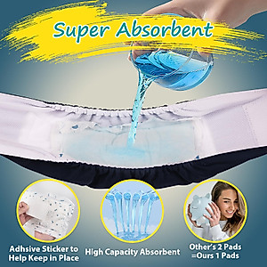 Apupmeo Disposable Dog Diaper Liners - 20PCS Dog Booster Pads for Male Female Dogs - Doggie Diaper Insert Pads for Pet Belly Bands Wraps Period Pants Covers(L,20)