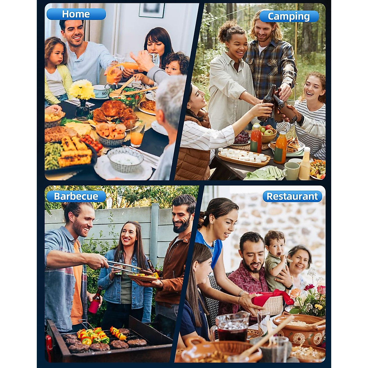 Gravity Electric Pepper and Salt Grinder Set, Salt and Pepper Mill & Adjustable Coarseness, Battery Powered with LED Light, One Hand Automatic Operation, Stainless Steel (Set/Silver)