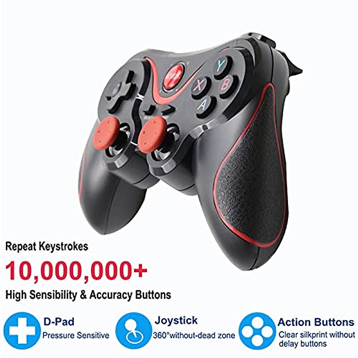 Megadream Android Gamepad Controller, Wireless Key Mapping Gamepad Joystick Perfect for Call of Duty & PUBG Mobile & More, Compatible for Samsung Galaxy HTC LG Other Phone, Not for iOS