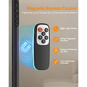 LEPOWER Bright Floor Lamp, Torchiere LED Standing Lamp with Wall Switch and Remote Control, 50 Lighting Effects Modern Pole Lamp, Tall Floor Lamps for Living Room, Bedroom, Office, Dorm, Corner