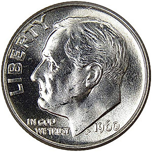 1960 D Roosevelt Dime BU Uncirculated Mint State 90% Silver 10c US Coin
