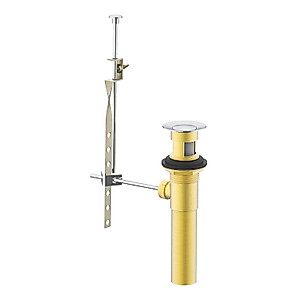 Danze D495002 1-1/4-Inch Metal Pop-Up Drain Assembly with Lift Rod and Overflow, Chrome