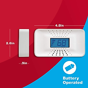 First Alert CO710 Carbon Monoxide Detector with 10-Year Battery and Digital Temperature Display , White