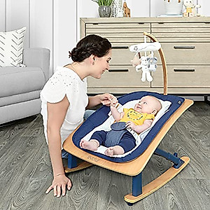 Evolur Tory 2-in-1 Rocker & Chair, Blue