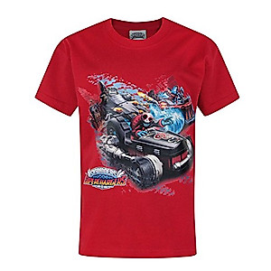 Official Skylanders Superchargers Drive Boy's T-Shirt (5-6 Years) Red