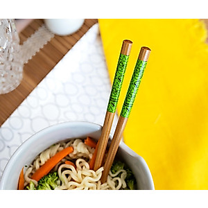 Silver Buffalo Rick and Morty Portal Japanese Ceramic Dinnerware Set | Includes 20-Ounce Ramen Noodle Bowl and Wooden Chopsticks | Asian Food Dish Set For Home & Kitchen