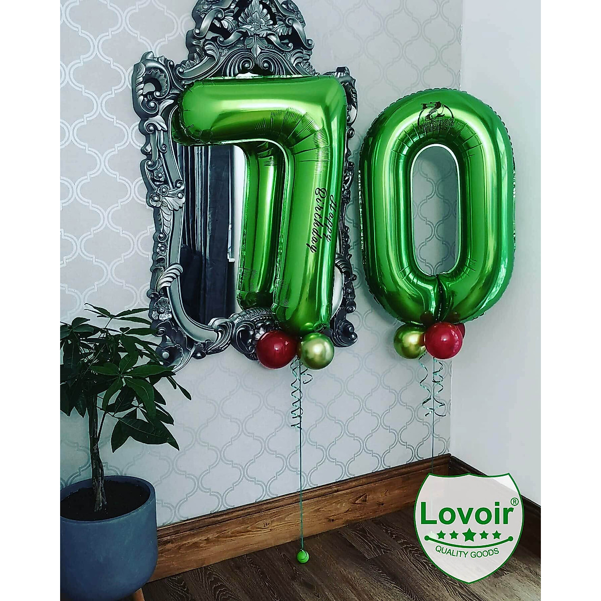40 Inch Dark Green Number 5 Balloon Large Size Giant Jumbo Digit Mylar Foil Helium Dark Green Balloons for Birthday Party Celebration Decorations Graduations Anniversary Baby Shower Photo Shoot