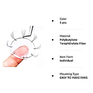 Eyelash Extension Supplies 5 Pcs Easy Fan Lash Pad Pallet Patches GEMERRY Lash Extension Supplies for Beginners Make Fans Blooming Easy Volume Lashes Pallet Tools Eyelash Holder, 3x30mm