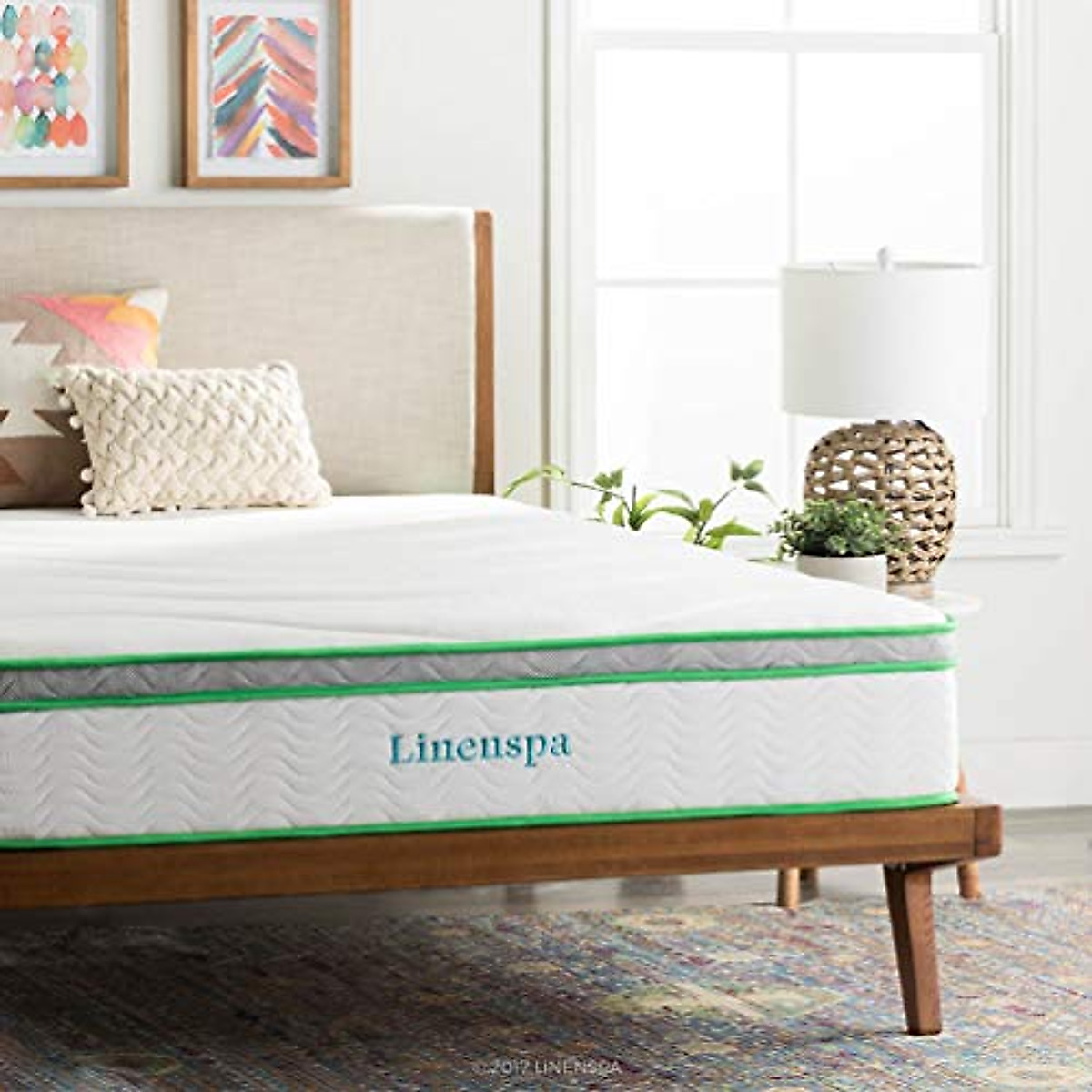 Linenspa 10 Inch Latex Hybrid Mattress - Supportive - Responsive Feel - Medium Firm - Temperature Neutral - California King