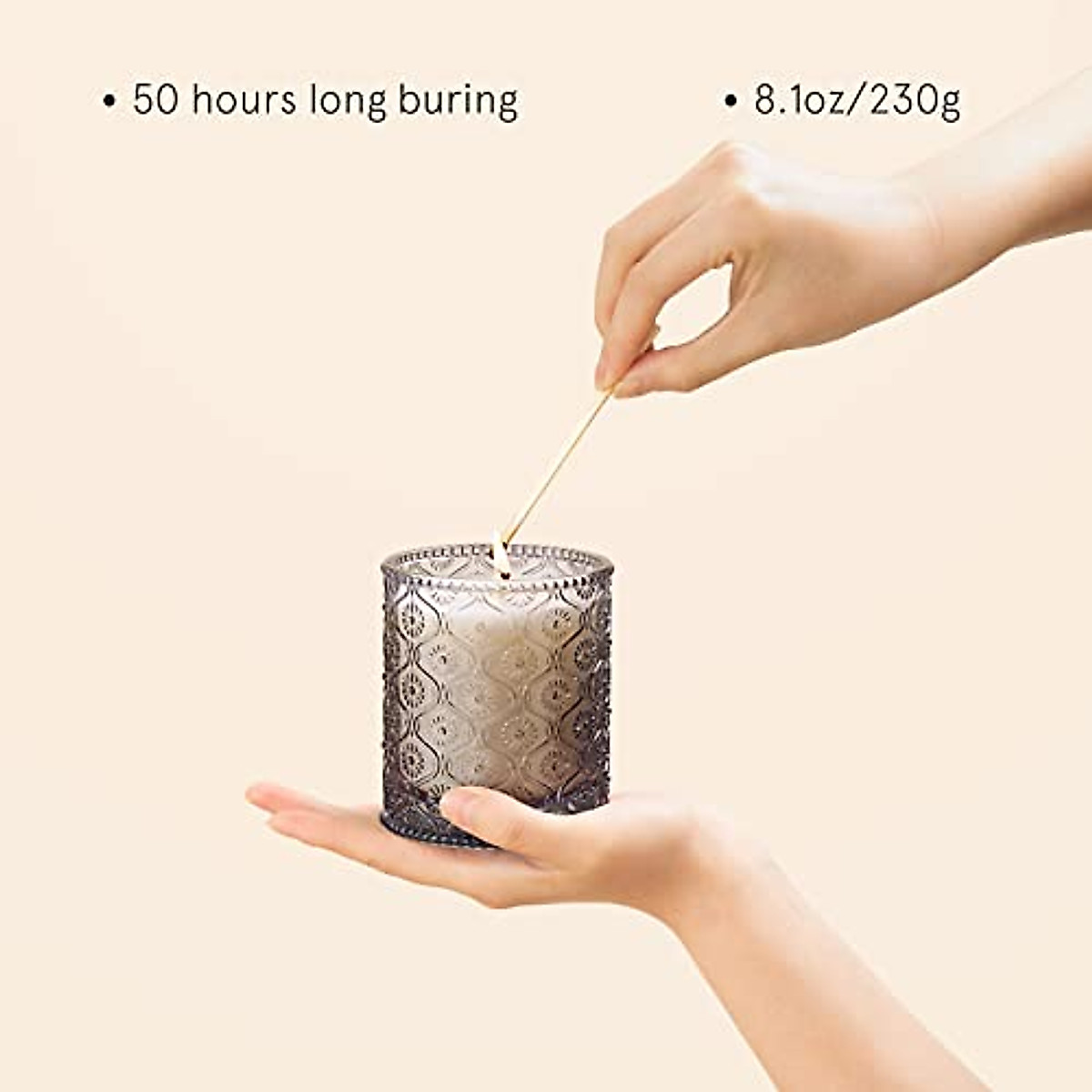 LA JOLIE MUSE Scented Candle, Candles for Home Scented, Linen Scented Candle, 8 oz 50 Hours Burn, Candles Gift for Women & Men