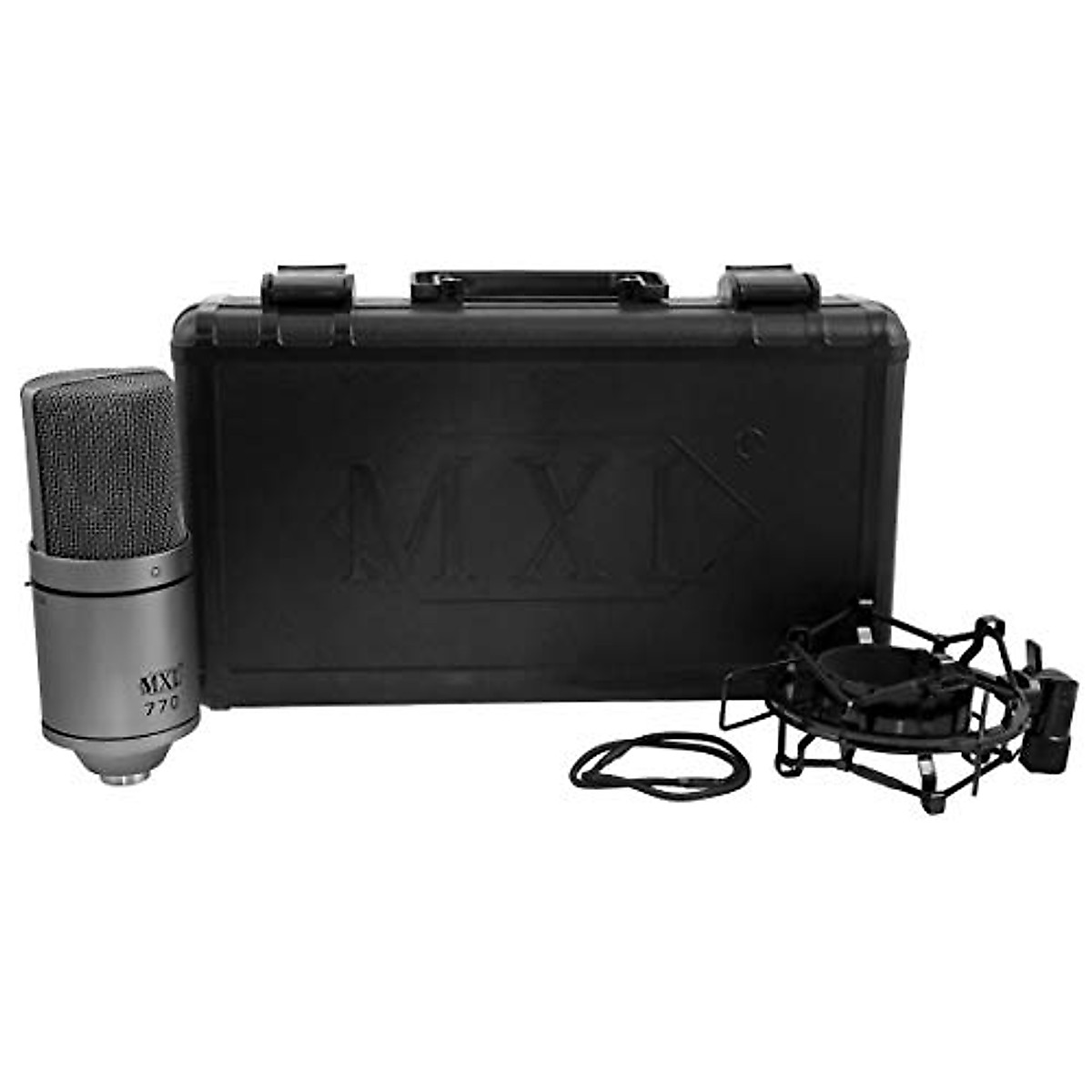 MXL 770 Condenser Microphone for Podcasting, Singing, Home Studio Recording, Gaming & Streaming | XLR | Large Diaphragm | Cardiod (Gray)