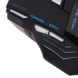 Minelody Game Mouse, Proteus Spectrum Tunable Gaming Mouse USB 2.0 7-Button Wired Esports Gaming Mouse Black