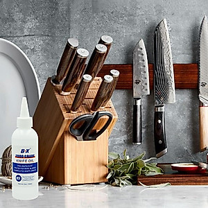 LewisCare Food Grade Chefs Knife Oil 5oz Prevent Knife Blade Rust,Protection ＆ Lubricant Knife Care Cleaning Set.