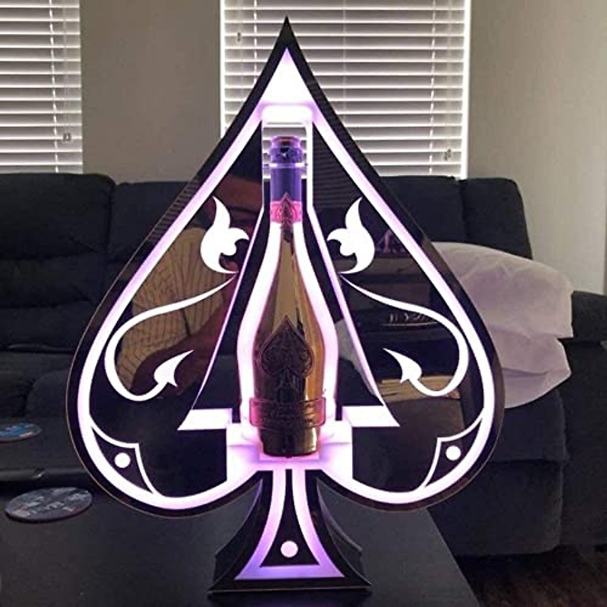 GlowBar Rechargeable Color Flashing Armand De Brignac Champagne Glorifier Display LED Ace of Spade VIP Bottle Presenter