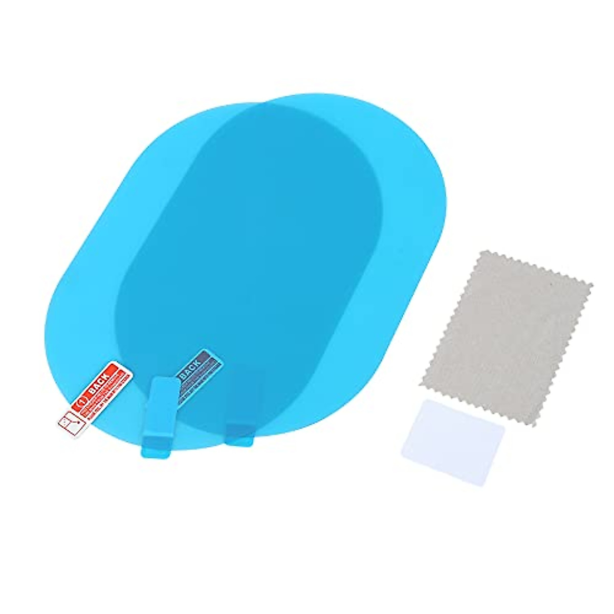 X AUTOHAUX 2pcs Oval Car Rearview Mirror Nano Film Anti Rain Waterproof Side Window Clear Protective Sticker 150mm x 98mm