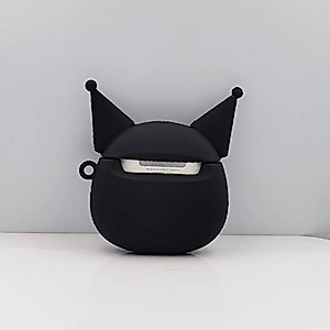 Cute Kurom Case for Airpods 2nd/1st, Soft Silicone Anime Designed Funny 3D Cartoon Character Airpods Case with Lanyard Keychain Protective Cover for Women Girls Teens Boys Air pods case