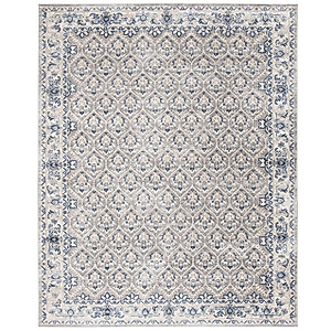 SAFAVIEH Brentwood Collection 10' x 13' Light Grey/Blue BNT869G Oriental Distressed Non-Shedding Living Room Bedroom Dining Home Office Area Rug