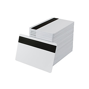 Pack of 500 White CR80 PVC Cards with Hi-Co Magnetic Stripe | 30 Mil - Not Encoded