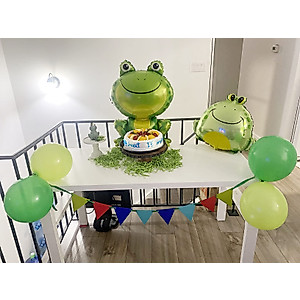 LaVenty Frog Birthday Decoration Frog Balloon Frog Birthday Party Supplies Reptile Birthday Party Decorations Frog Princess Party Decoration Garden Birthday Decoration