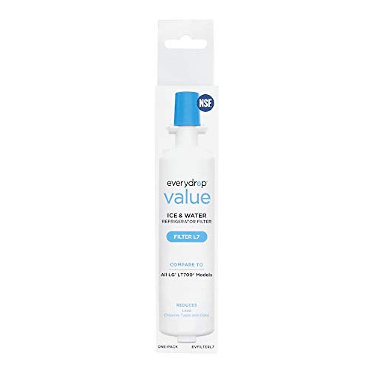 Everydrop Value by Whirlpool, Replacement Water Filter for LG LT700P, EVFILTERL7, Single-Pack